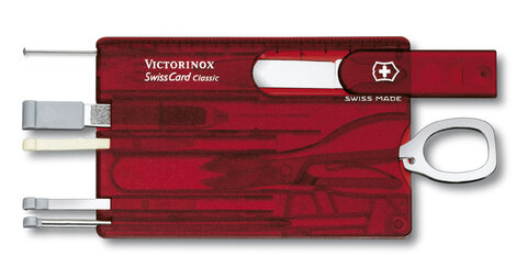 Швейцарская карточка Victorinox SwissCard, красная