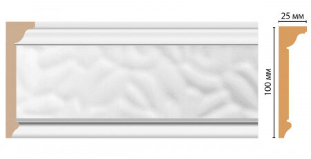 Плинтус Потолочный Decomaster D215-114 В100хШ25хД2400 мм / Декомастер.