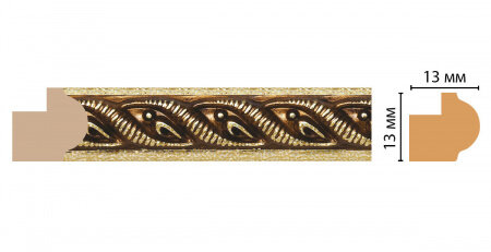 Багет Decomaster 118-28 В13х13хД2400 мм / Декомастер.