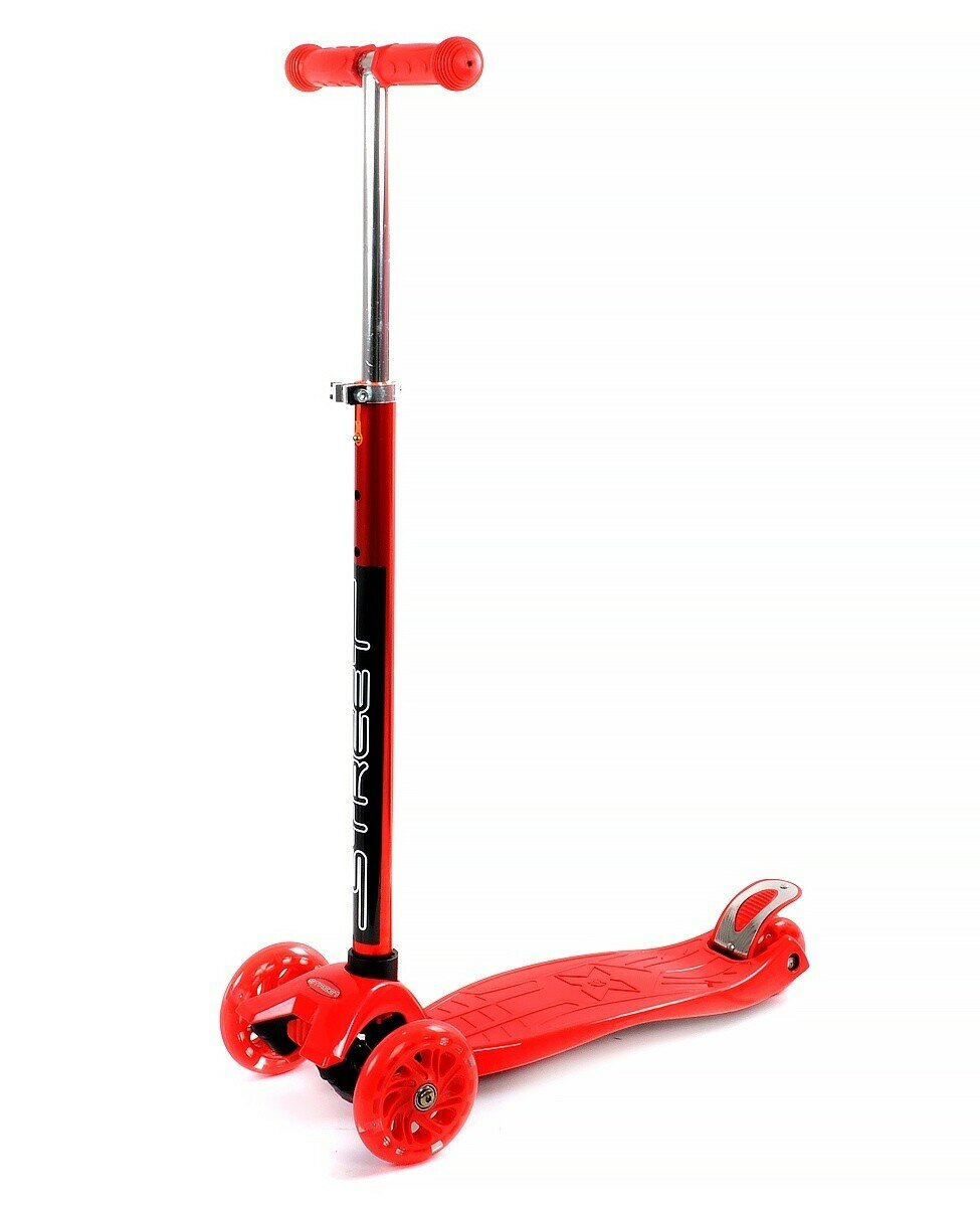 Самокат детский 3х колесный, складной. Детский транспорт, (красный)