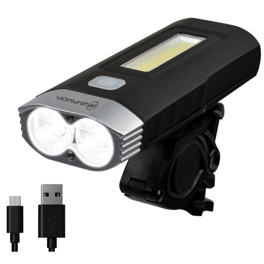 Велосипедный фонарь передний на руль Briviga EBL-048A 1000 лм функция Powerbank USB зарядка