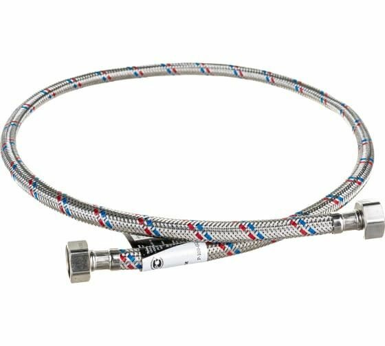 Гибкая подводка для воды Gigant с оплеткой из нержавеющей стали, 1/2"х100 см, г/г P-100-GG