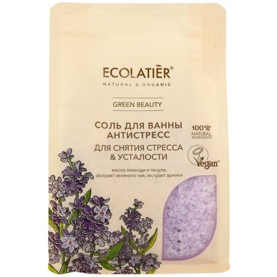 Соль для ванн Ecolatier Green Антистресс для снятия стресса и усталости 600 г