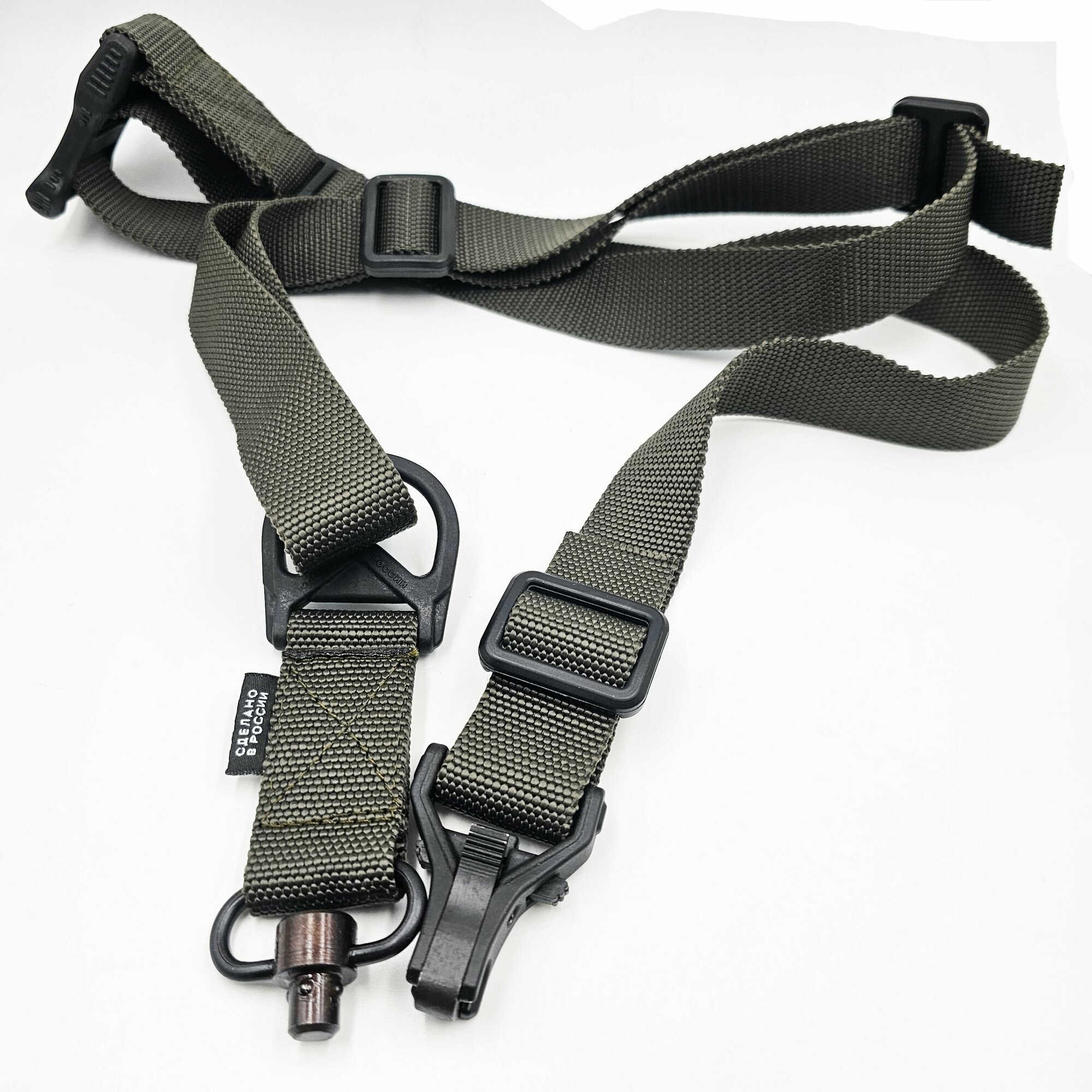Ремень MS-3-тип 2 Tactical Warrior тактический (карабин и быстросъёмная антабка), Олива