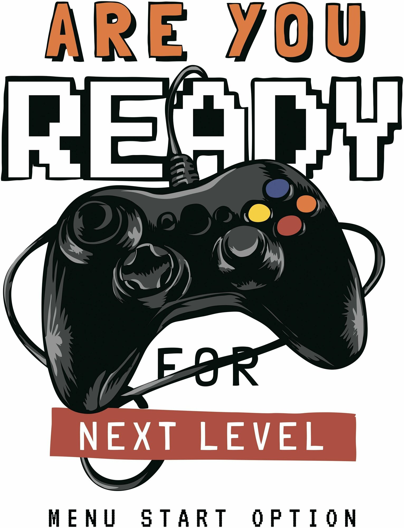 Термонаклейка для одежды "Геймпад", термотрансфер, 14,5х18 см