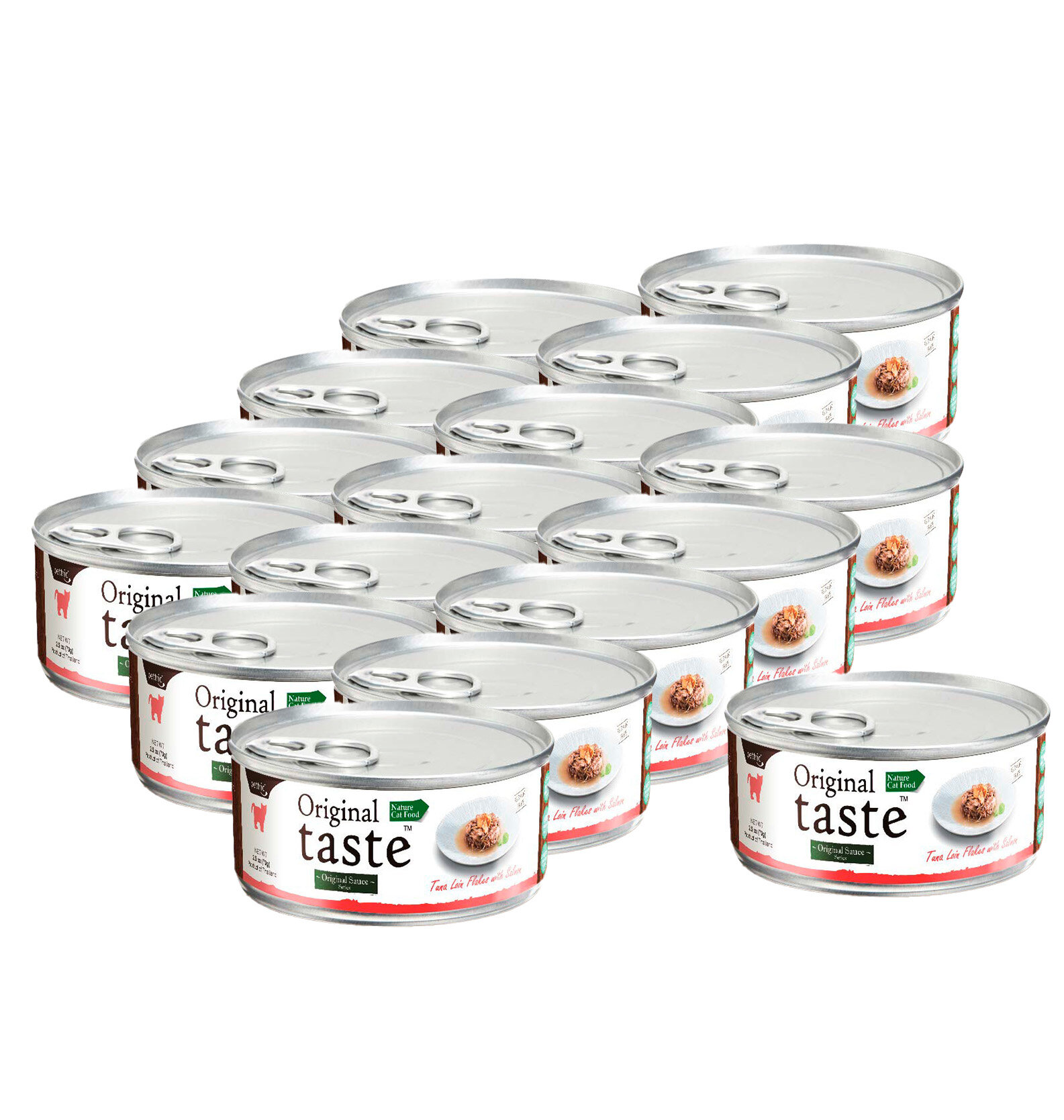 Pettric Original Taste влажный корм для кошек с тунцом и лососем в соусе - 70 г x 16 шт.