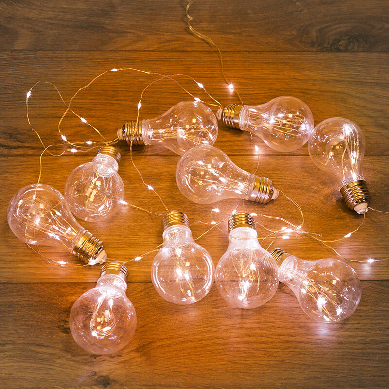 Neon-Night Гирлянда светодиодная Ретро-лампы , 3 м, теплый белый