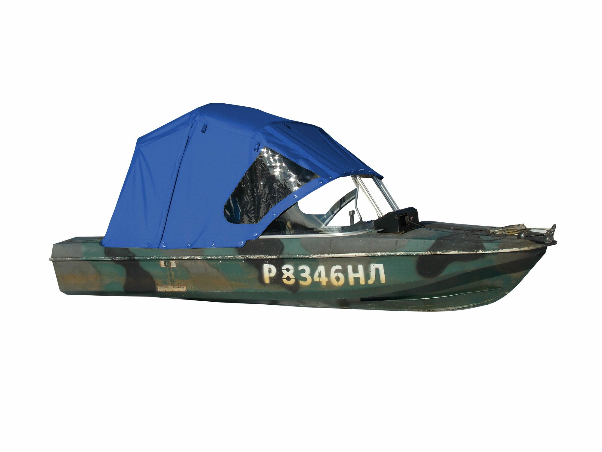 Обь-3. Стекло с калиткой, тент, дуги, крепление. Высокий Комплект