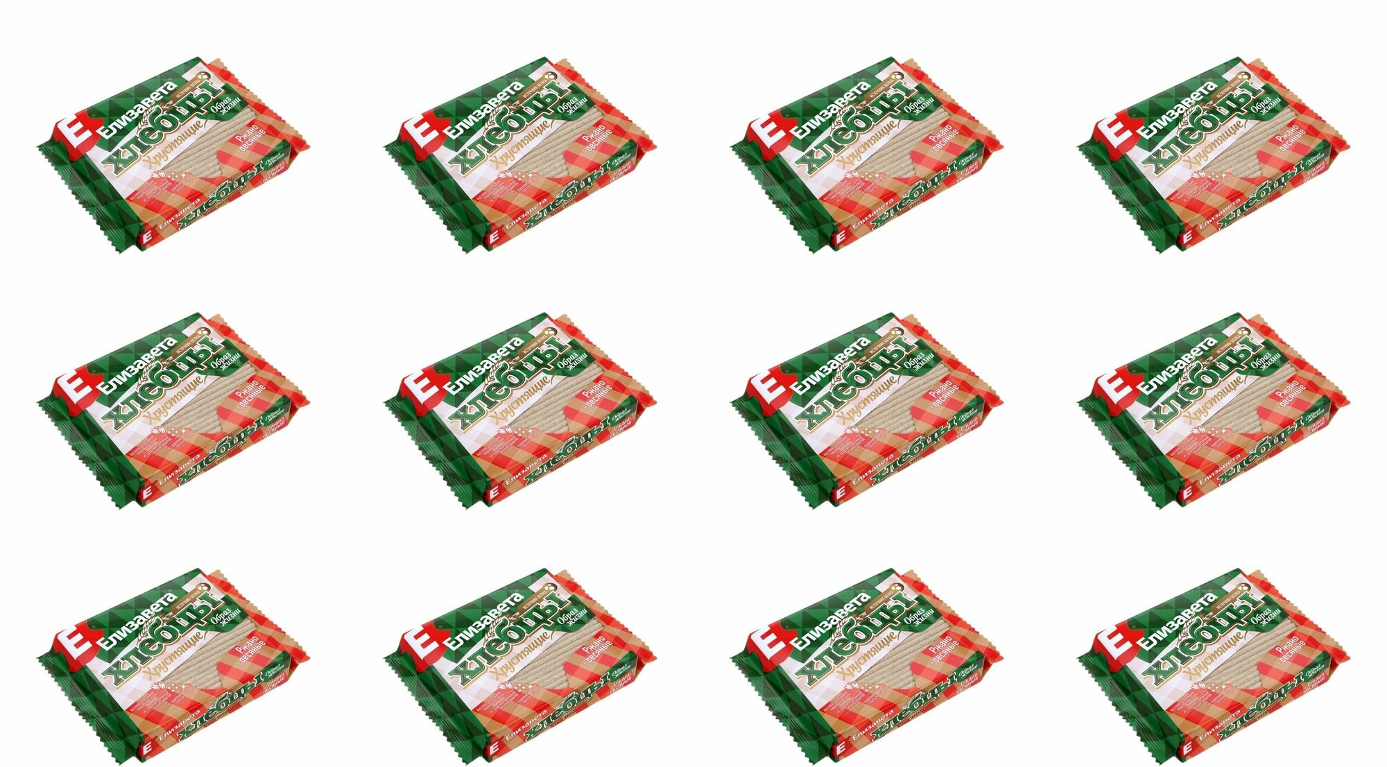 Елизавета Хлебцы хрустящие, ржано-овсяные, 90 г - 12 шт