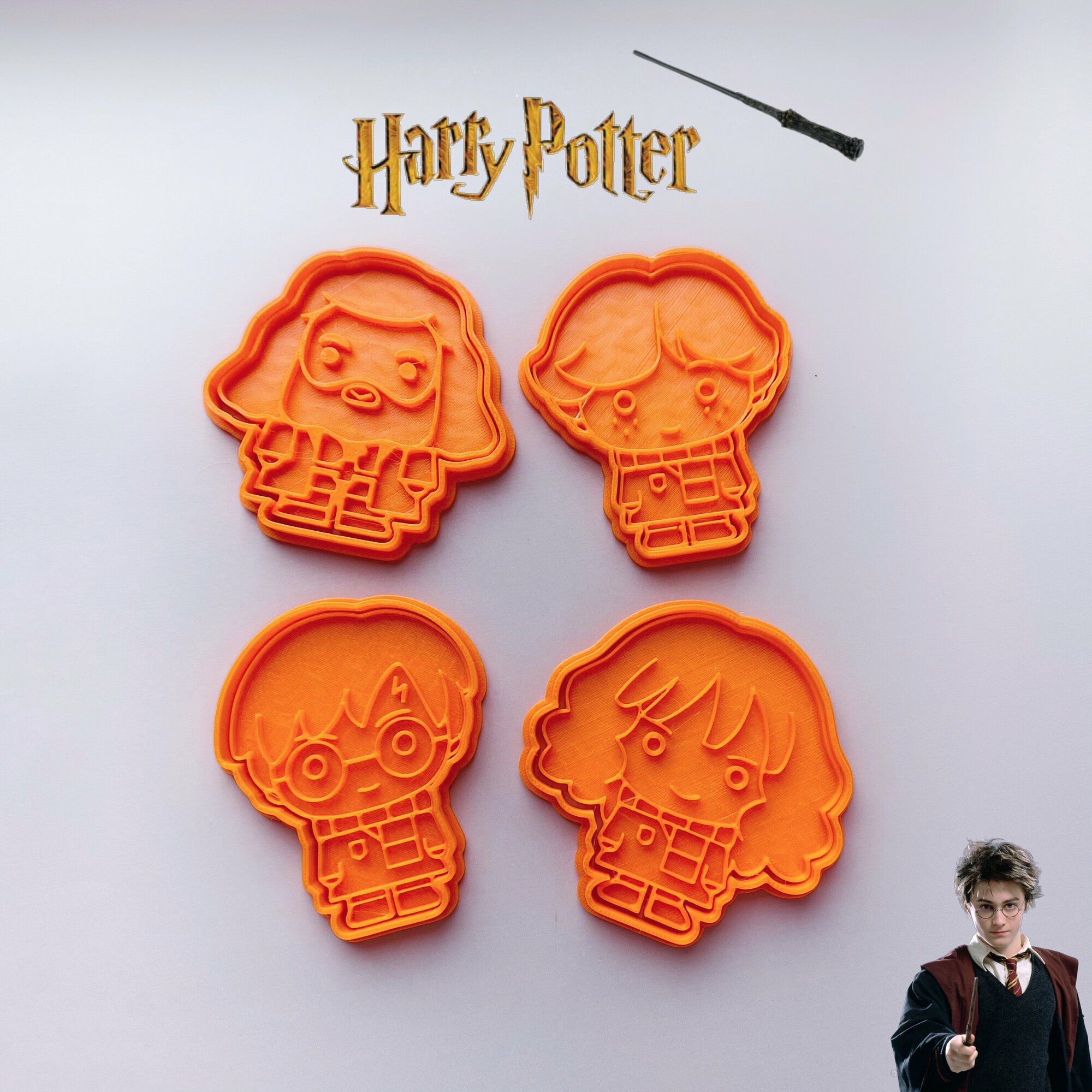 Набор форм для вырубки теста «Гарри Поттер» из экологичного пластика