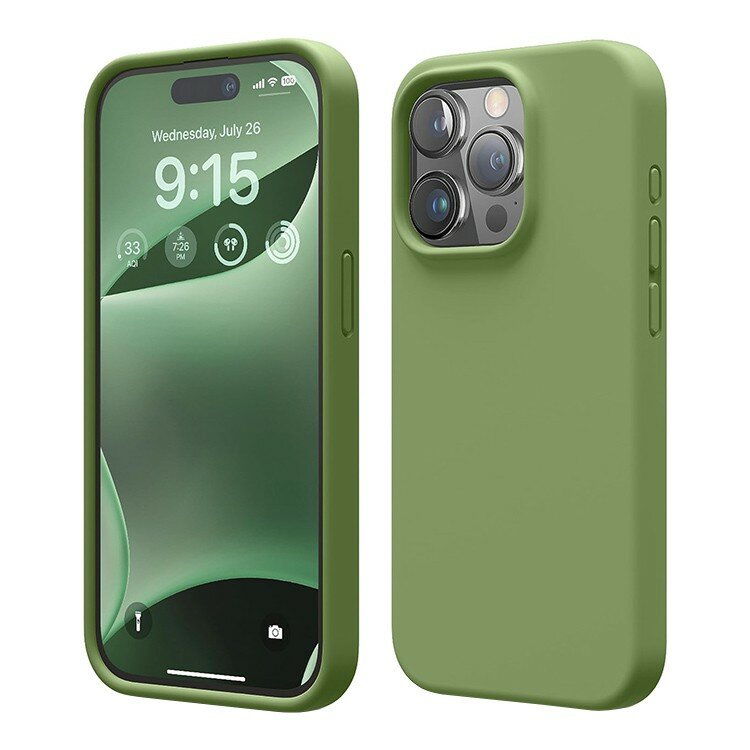 Elago для iPhone 15 Pro чехол Soft silicone (Liquid) Cedar Green