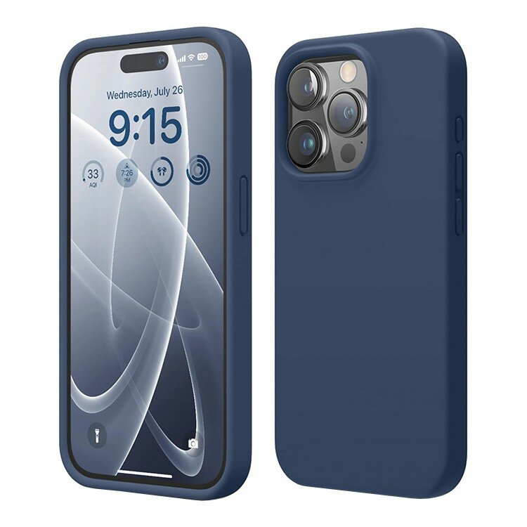 Elago для iPhone 15 Pro Max чехол Soft silicone (Liquid) Jean Indigo
