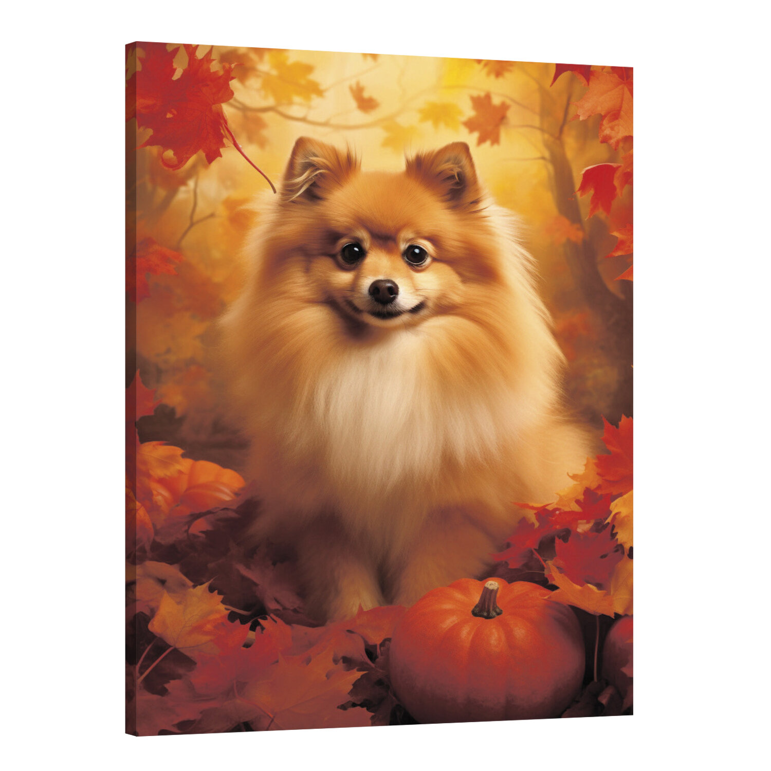 Интерьерная картина 50х70 "Шпиц любимая собака"