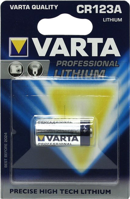 Батарея Varta CR123 1-BL, 123 (CR123/CR123A/CR17345), 3V, 1 шт. (6205)