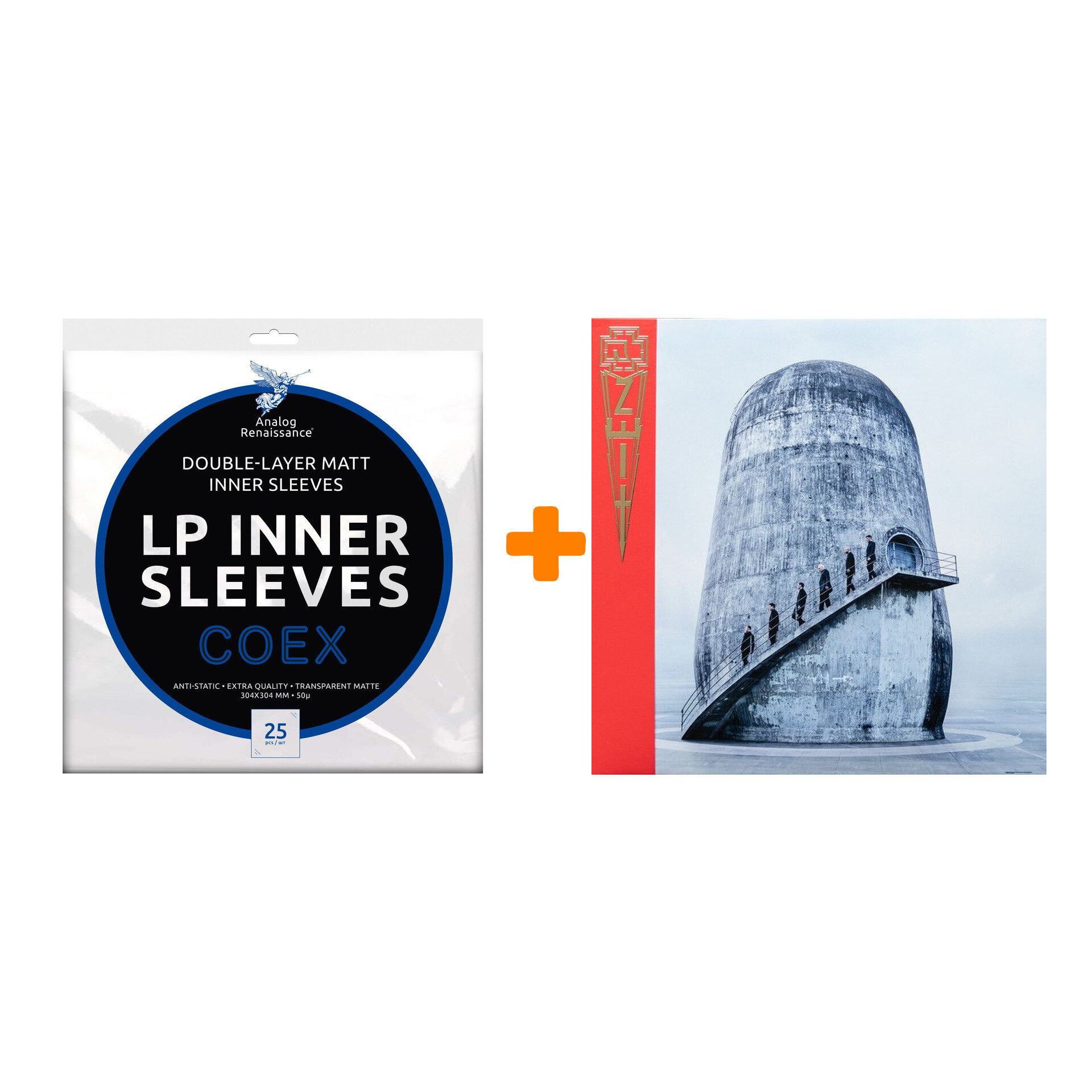 RAMMSTEIN Zeit 2LP + Конверты внутренние COEX для грампластинок 12" 25шт Набор