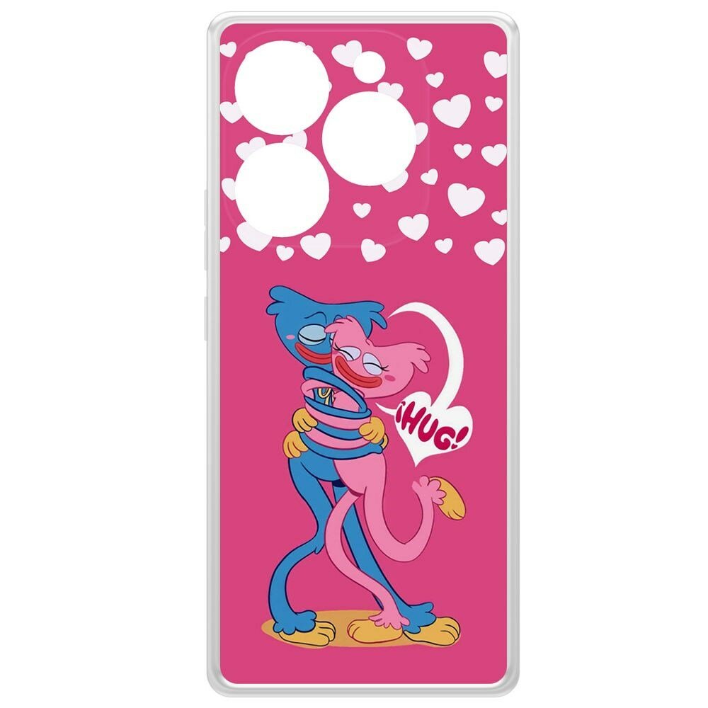 Чехол-накладка Krutoff Clear Case Хаги Ваги и Киси Миси Обнимашки для ITEL S23+