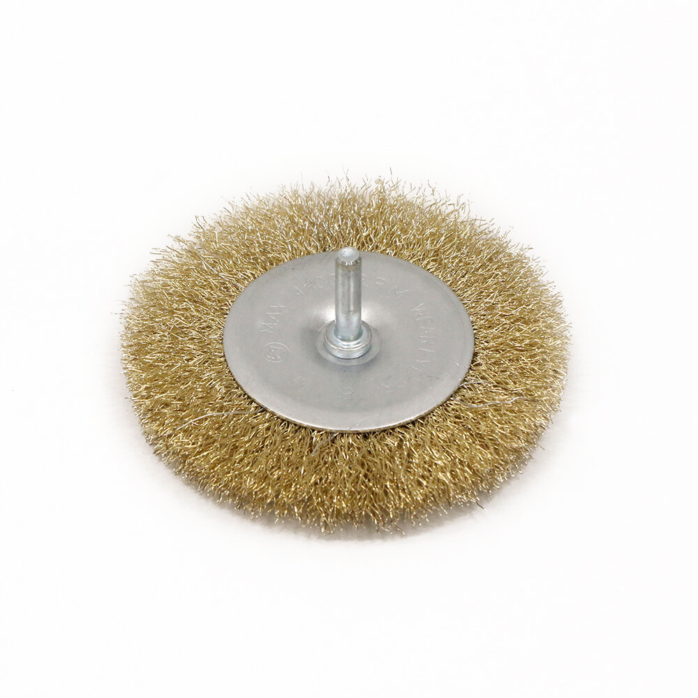 Щетка-насадка DORN для дрели латунированная плоская 100 мм