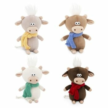 Мягкая Игрушка Orange Toys Бычок Гаврюша в шарфике (12см) 2120/12, (Cixi Sanle Children Products Co.