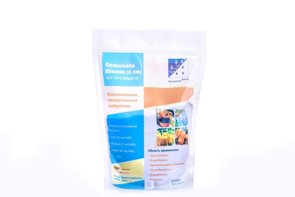 Универсальное удобрение 1кг Осмокот Блум (NРК-12:7:18) 1/10 НТМ
