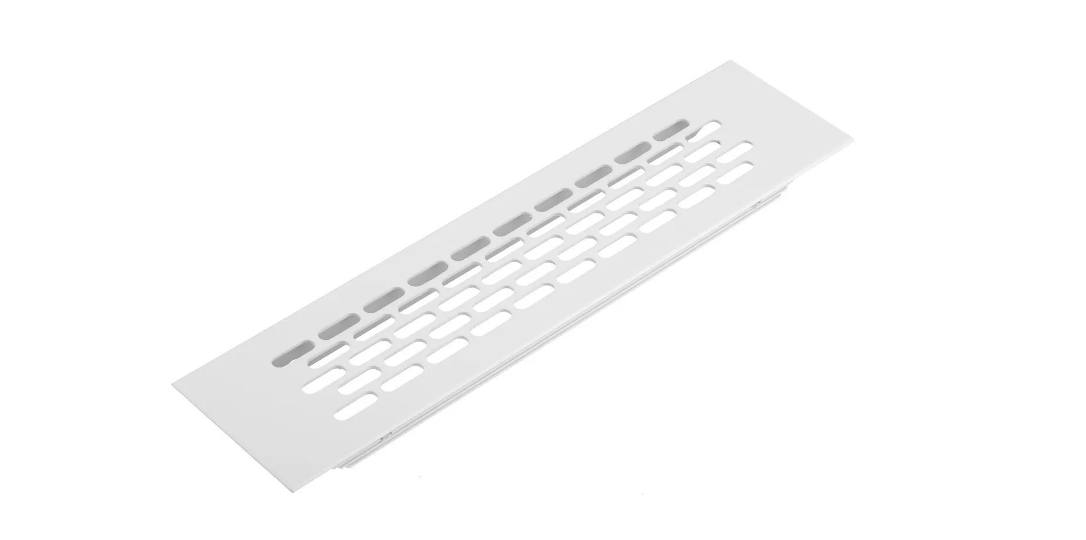 Решётка вентиляционная 245x60мм, алюминиевая, белый