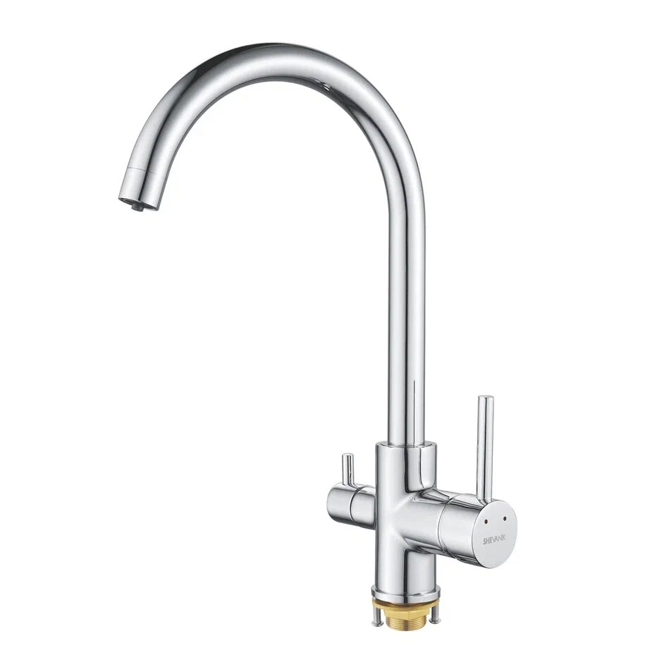 Смеситель для кухни с подключением фильтра Shevanik S128, хром