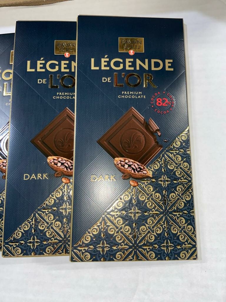 Шоколад Казахстанский Légende De L’OR DARK (Горький) Баян Сулу 100гр*3шт