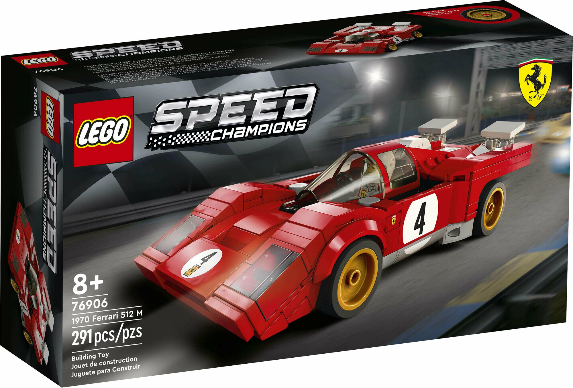 Конструктор LEGO Speed Champions 76906 1970 Ferrari 512 M