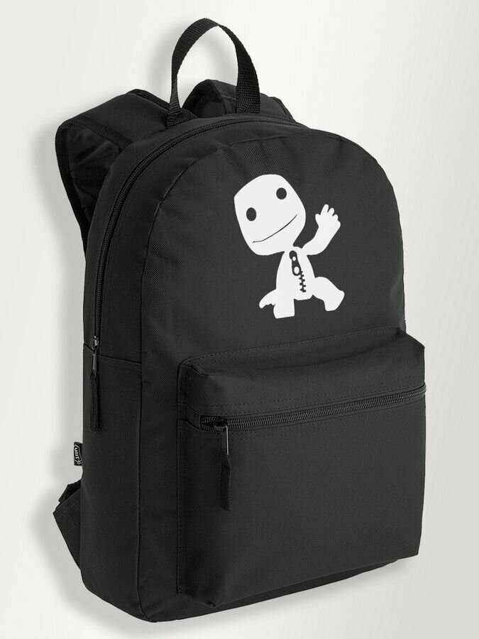 Черный школьный рюкзак с принтом игры LittleBigPlanet 3 - 89