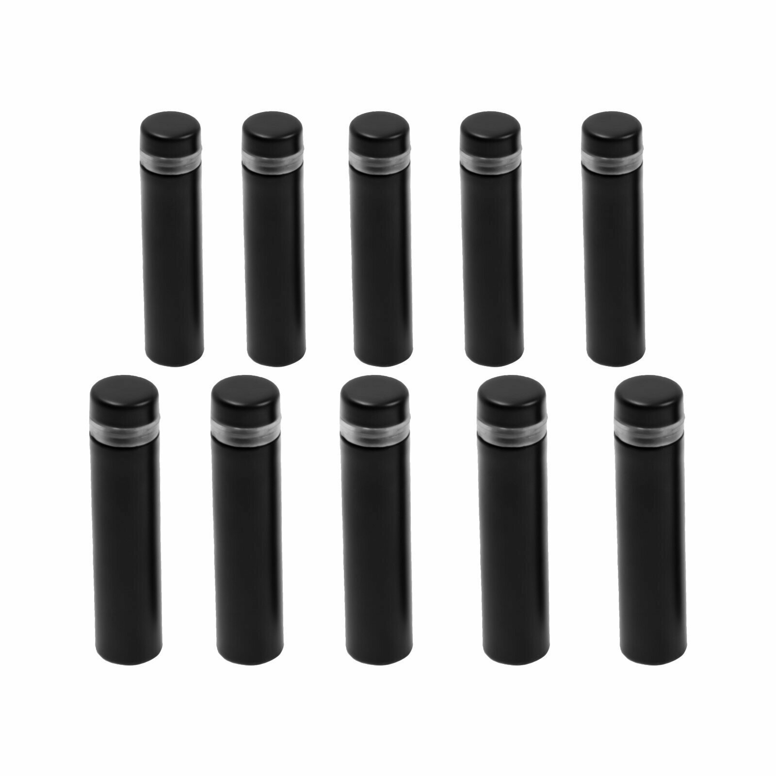 Дистанционный держатель для табличек, 12×50 мм, черный, набор 10 шт.