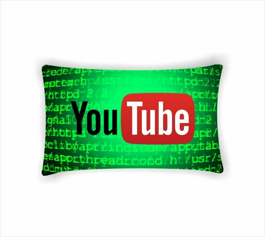 Подушка YouTube/ Ютуб №17, Картинка с двух сторон