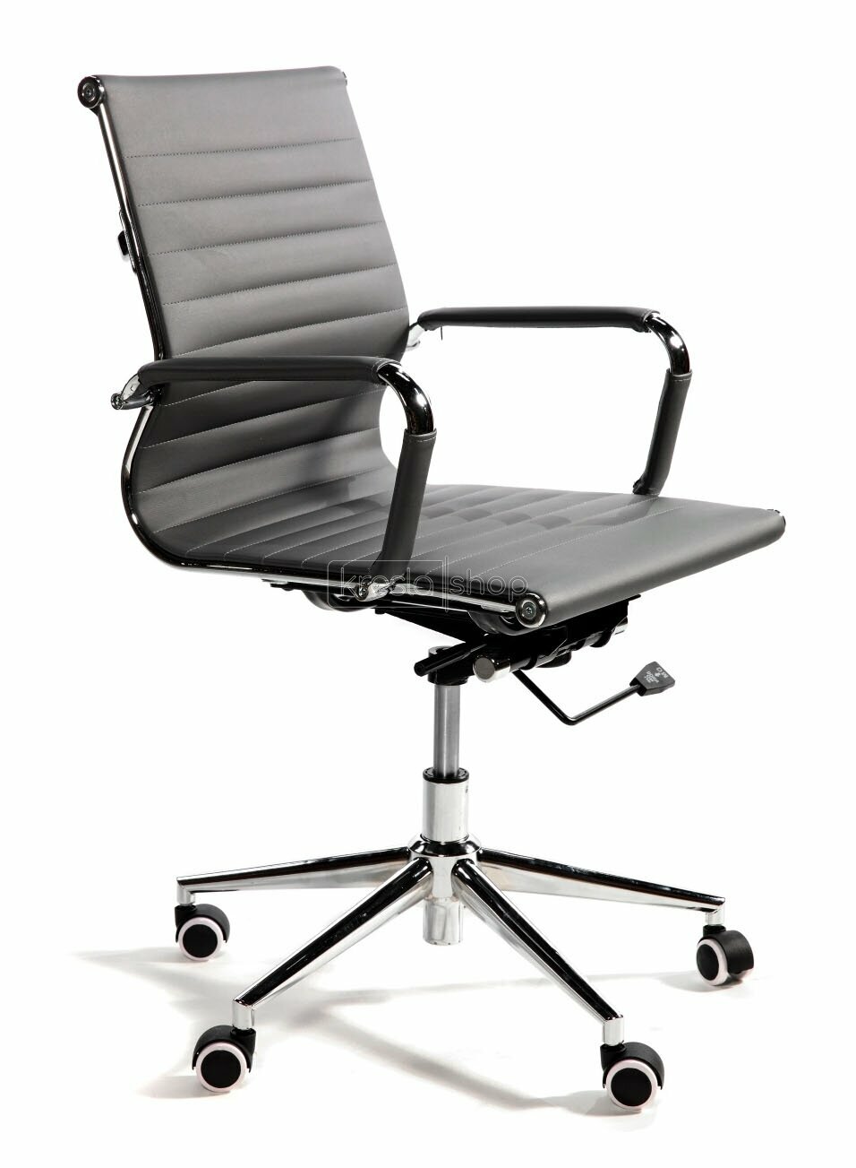 Кресло для персонала Norden Техно LB HA-100-45 серая экокожа
