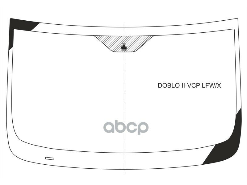 Стекло лобовое Fiat Doblo 09- / Opel Combo 11-17 XYG арт. DOBLO II-VCP LFW/X