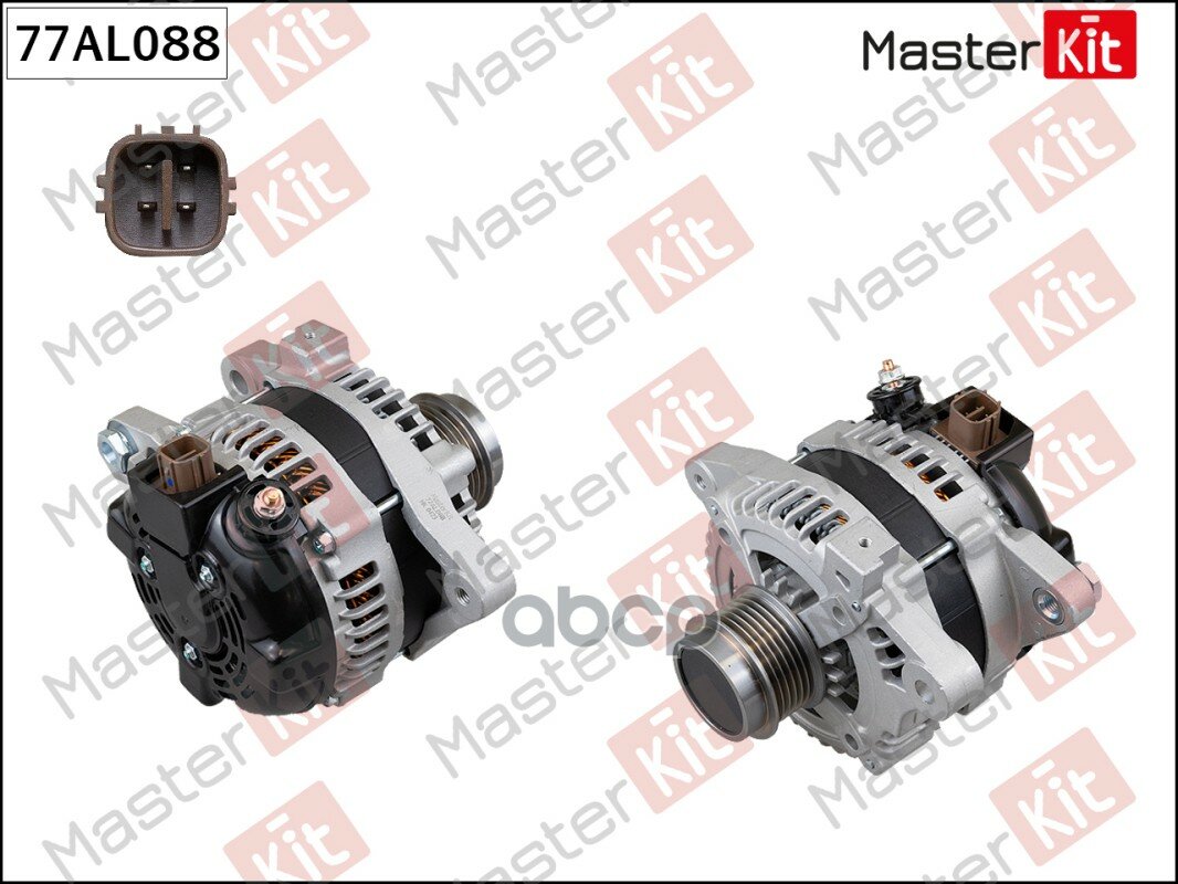 Генератор Toyota Auris( E15 ), Corolla( E15 ), Yaris( P9 ) 05- (14V,100A) MasterKit арт. 77AL088