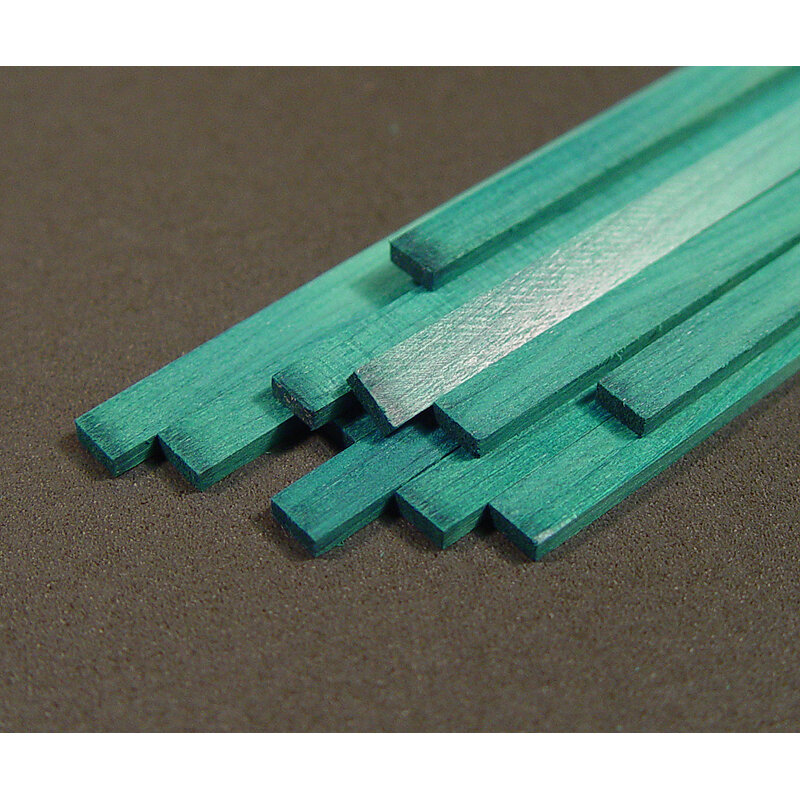 Рейка зеленый граб, 2х6х400 мм, 6 шт, материал для моделирования, Россия