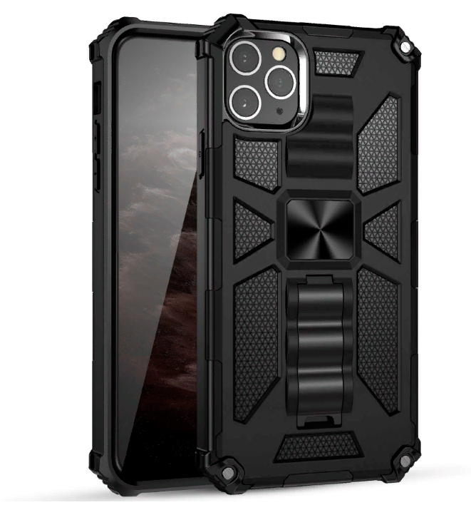 Противоударный усиленный ударопрочный фирменный чехол-бампер-пенал MyPads для Apple iPhone 13 mini черный