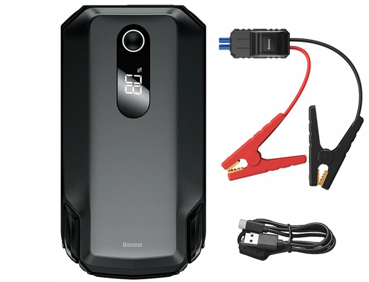 Пусковое устройство/Внешний аккумулятор Baseus Super Energy Max Car Jump Starter 20000mAh / черный (CRJS04)