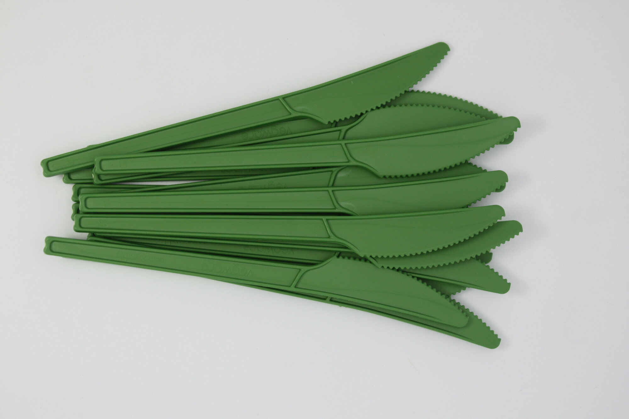 Нож одноразовый, Биоразлагаемый 157мм эеленый (15шт/уп)