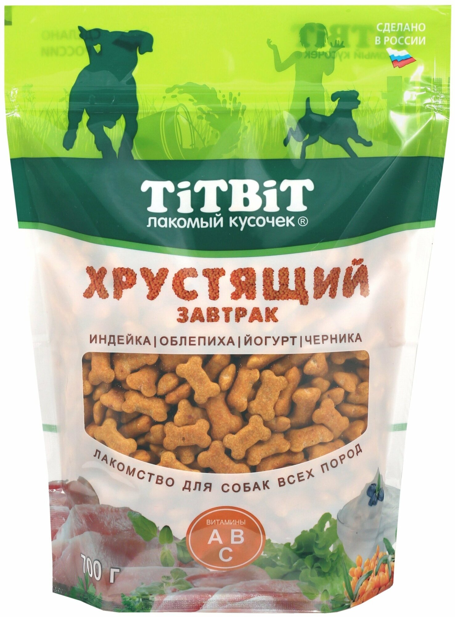 Лакомство TiTBiT Хрустящий завтрак с индейкой для собак (700 г)