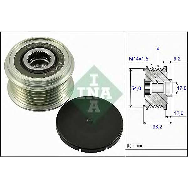 INA 535026310 (535026310) механизм свободного хода генератора, f-580053. xx