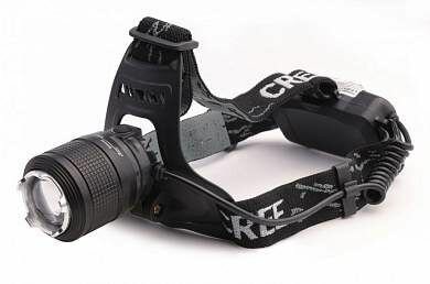 Ultraflash фонарь налобный LED5339 (акк.2x18650) 1LED 5W + синий, черн/пласт, 4 реж, USB, до 250м