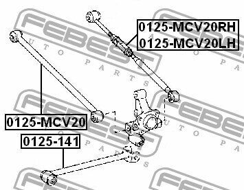 Рычаг задний поперечный левый, 0125MCV20LH FEBEST 0125-MCV20LH