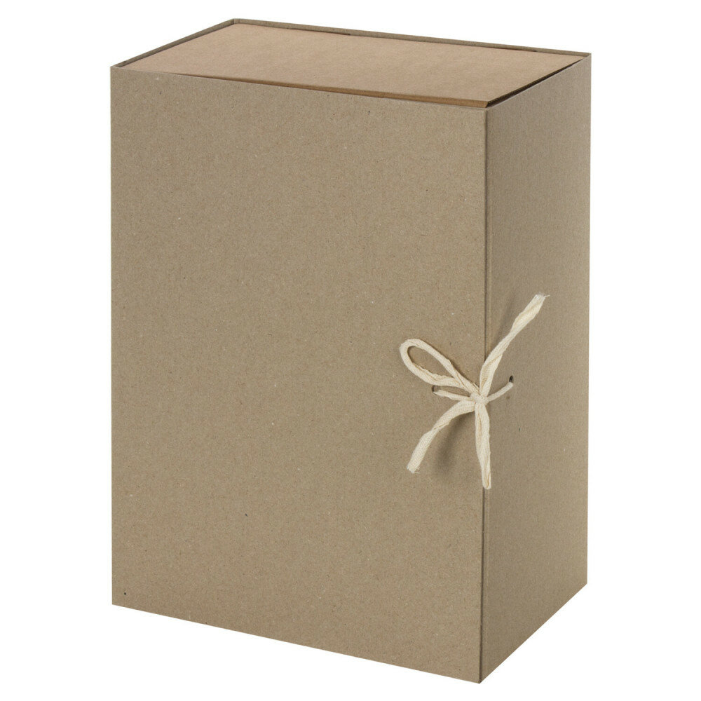 Короб архивный STAFF, А4 (240х330 мм), 150 мм, 2 завязки, переплетный картон, до 1400 листов, 111957, 1 шт