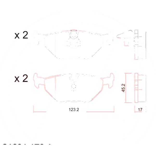 ZIMMERMANN 21691.170.1 (34211163395 / 34216761281) колодки зад BMW (БМВ) e39 95-04