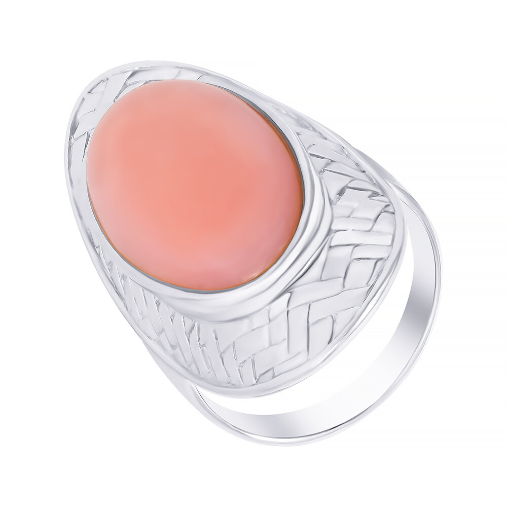 Кольцо, серебро, 925 проба, опал