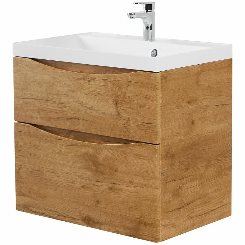 База под раковину подвесная BelBagno MARINO с двумя выкатными ящиками Rovere Nature 600x450x500 MARINO-600-2C-SO-RN-P