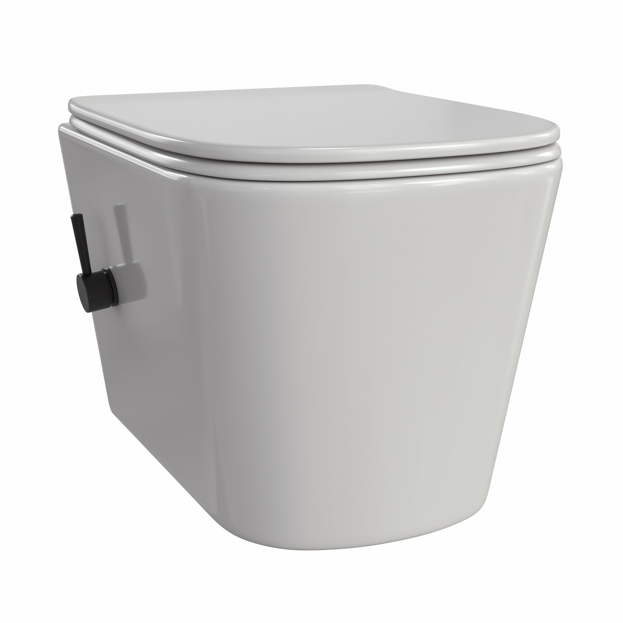 Унитаз подвесной Taliente Correto CR25200+SMnero с функцией биде, с крышкой микролифт