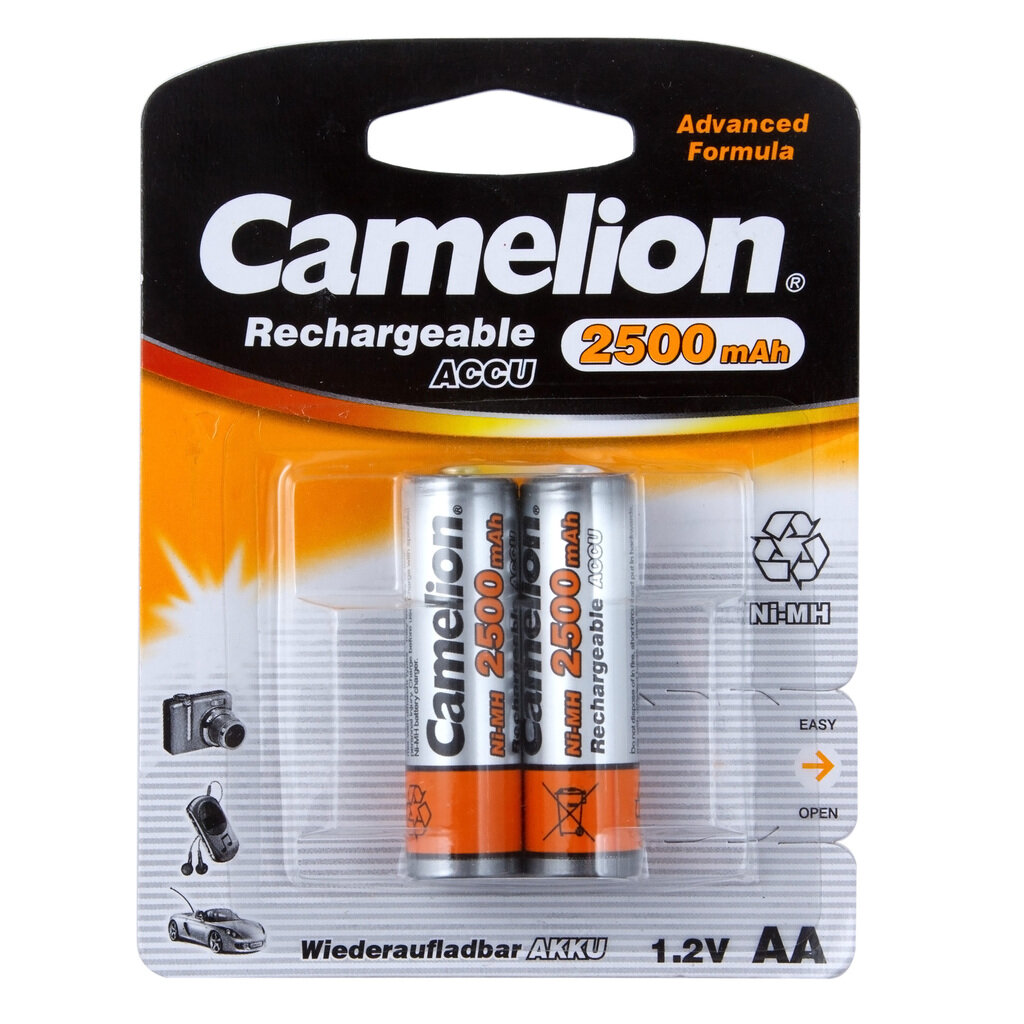 Батарейка AA HR6 1.2V аккумулятор Ni-MH 2500mAh блистер (2шт.) CAMELION