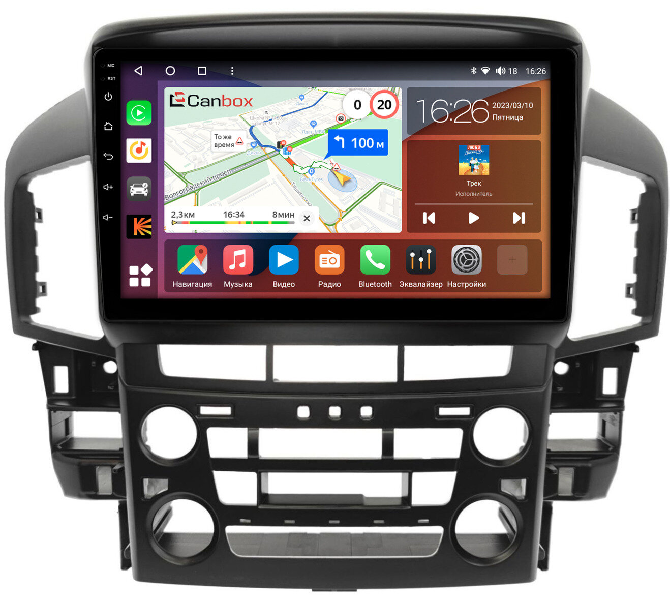 Штатная магнитола Canbox H-Line 4196-9-0529 Lexus RX 300 1997-2003 (авто без CD) Android 10 (4G-SIM, 6/128, DSP, QLed)