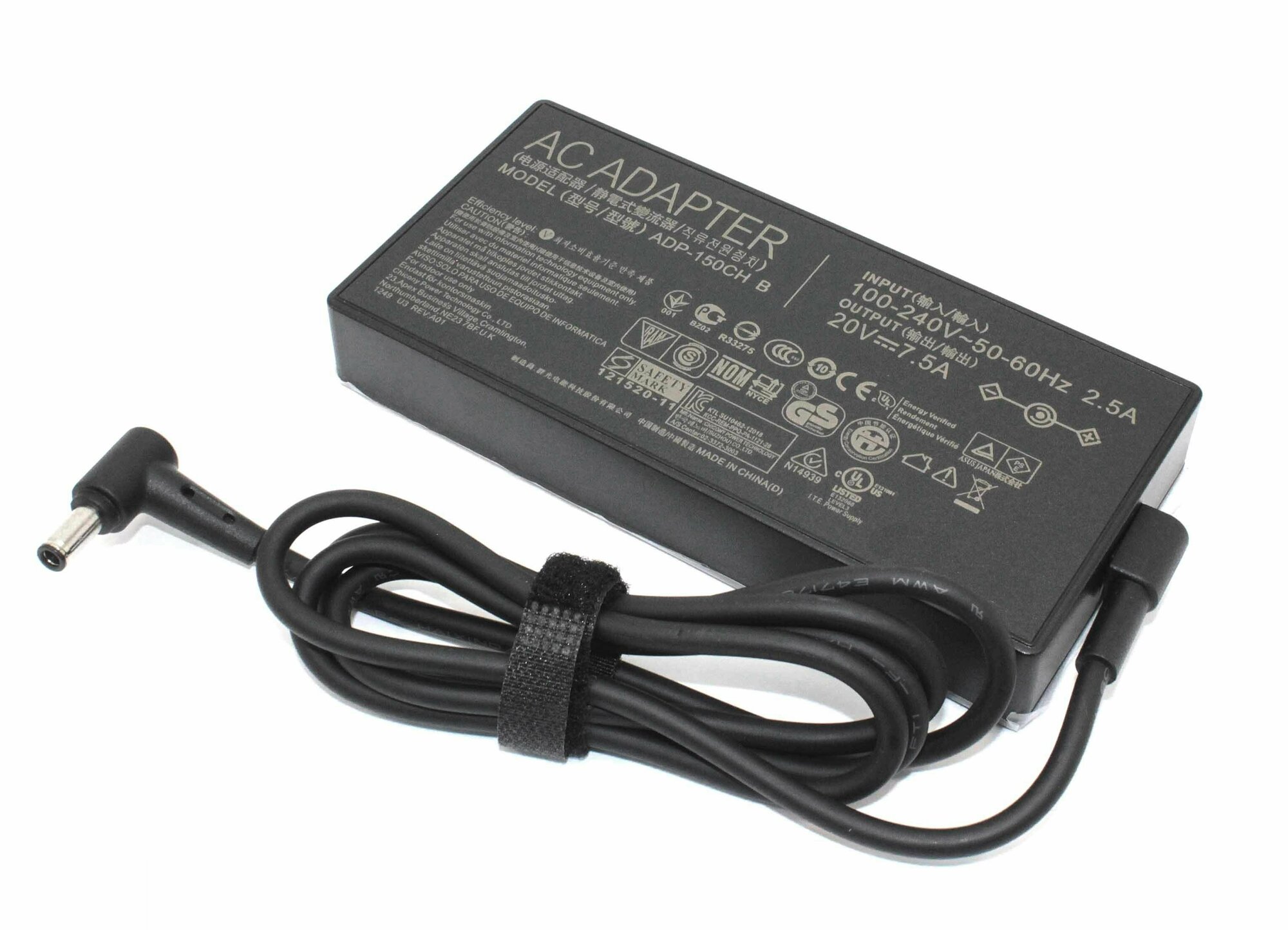Блок питания для ноутбуков Asus 20V 7.5A 150W 6.0x3.7mm pin с ножкой в центре, ADP-150CH B, код 080521