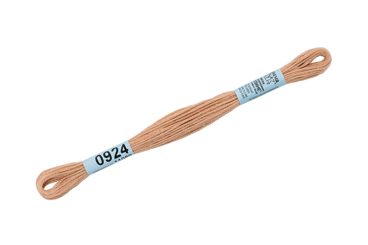 Мулине GAMMA нитки для вышивания 8м. 0924 светло-розовый бежевый, 1 штука.